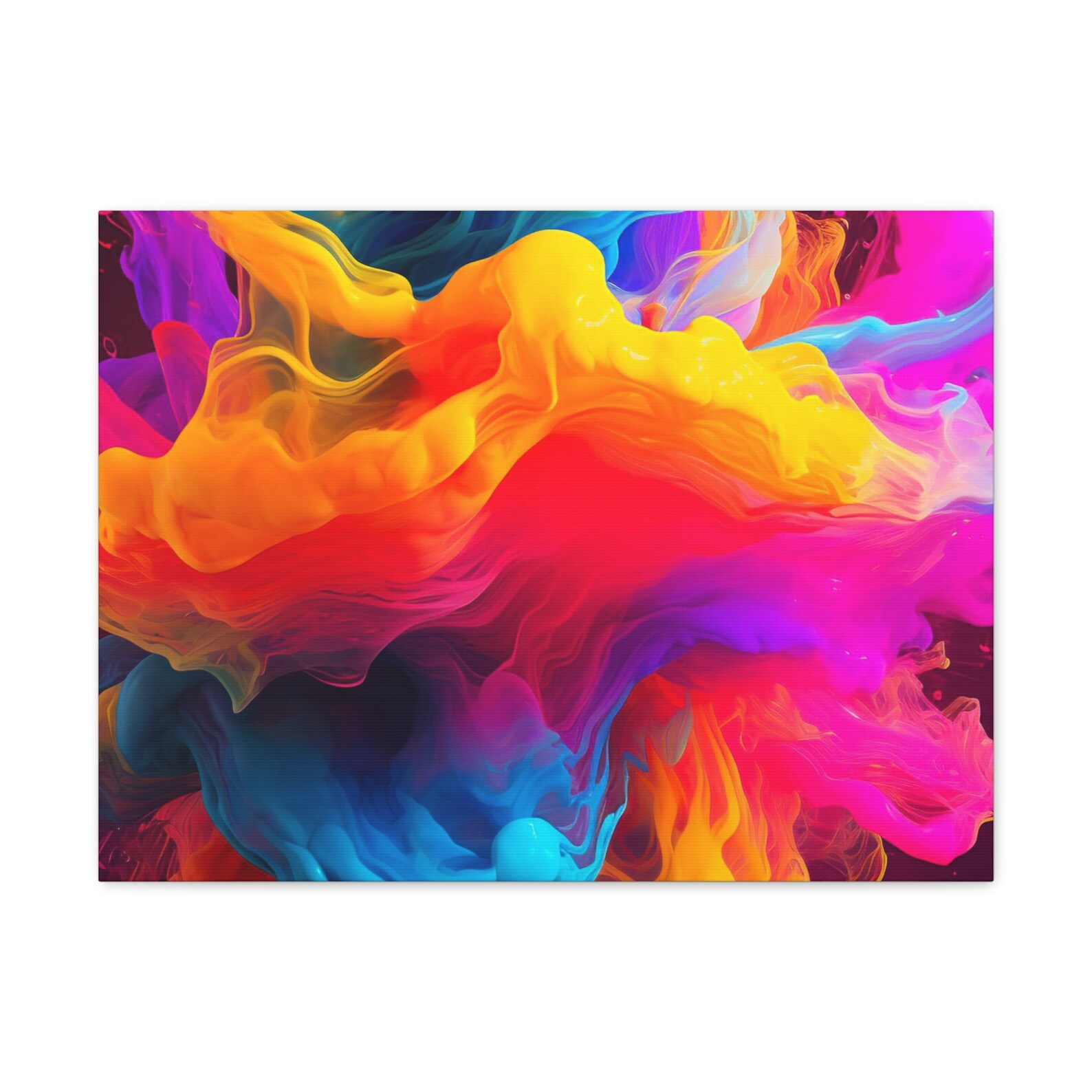 Colorful Neon Abstract Wall Art. Canvas Gallery Wraps - Etsy