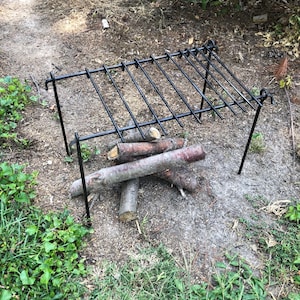Campfire Grill - Cowboy Grill - Camping Cook Set Up- Hand Forged - (2 ...
