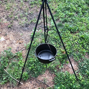 Campfire Tripod - Camping Cook Irons - Campfire Pot Hanger - Hand ...