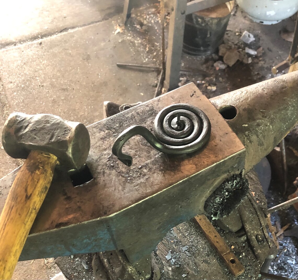 Hand Forged, Spiral Tea Light/votive Candle Holder - Etsy