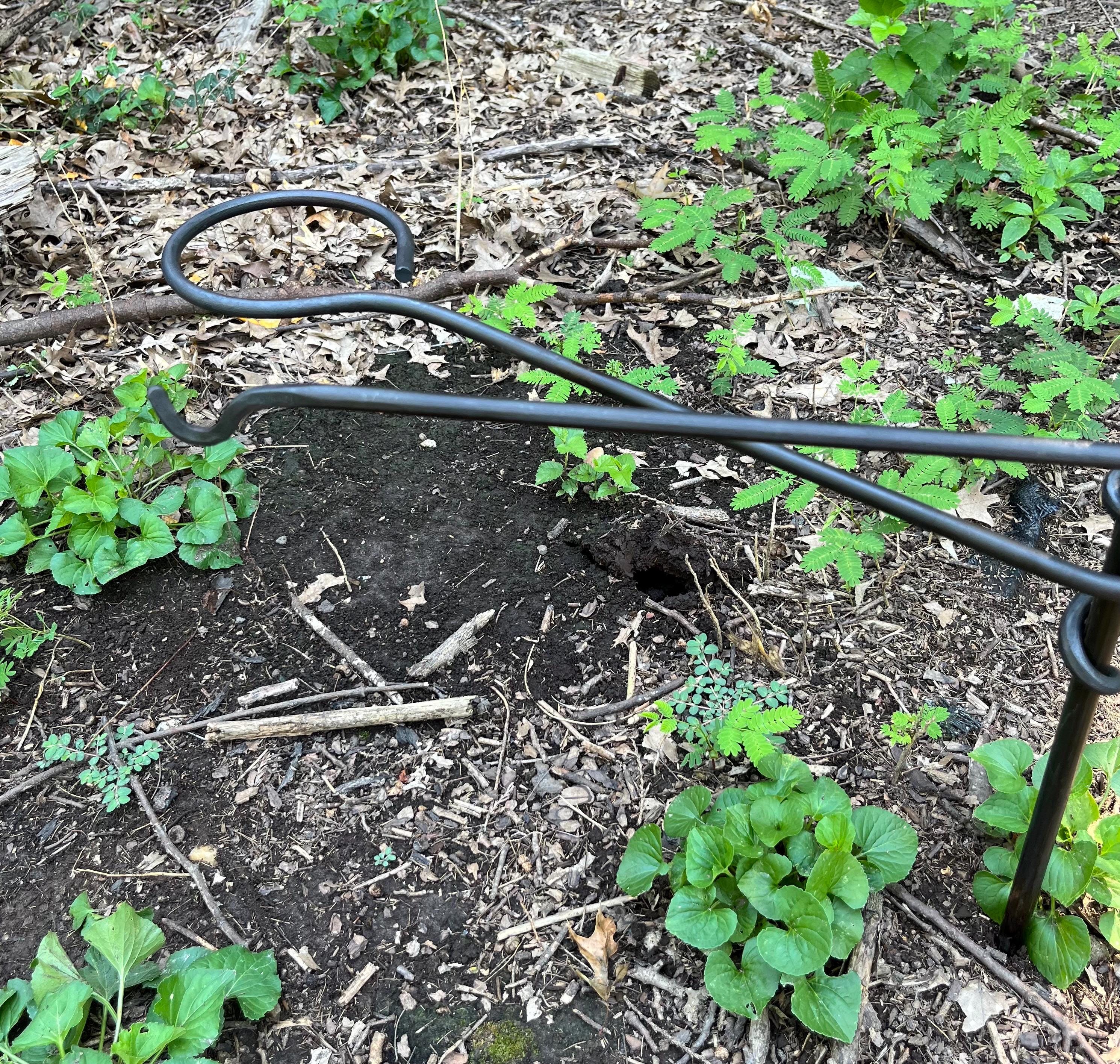 Campfire Skillet Holder and Pot Hanger With Post - Camping Swingarm ...