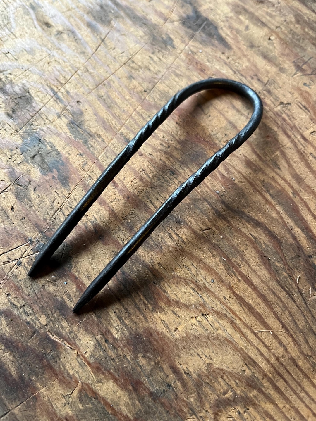 Hand Forged* Large U-shaped Hair Pin/french Pin/hair Fork - Etsy