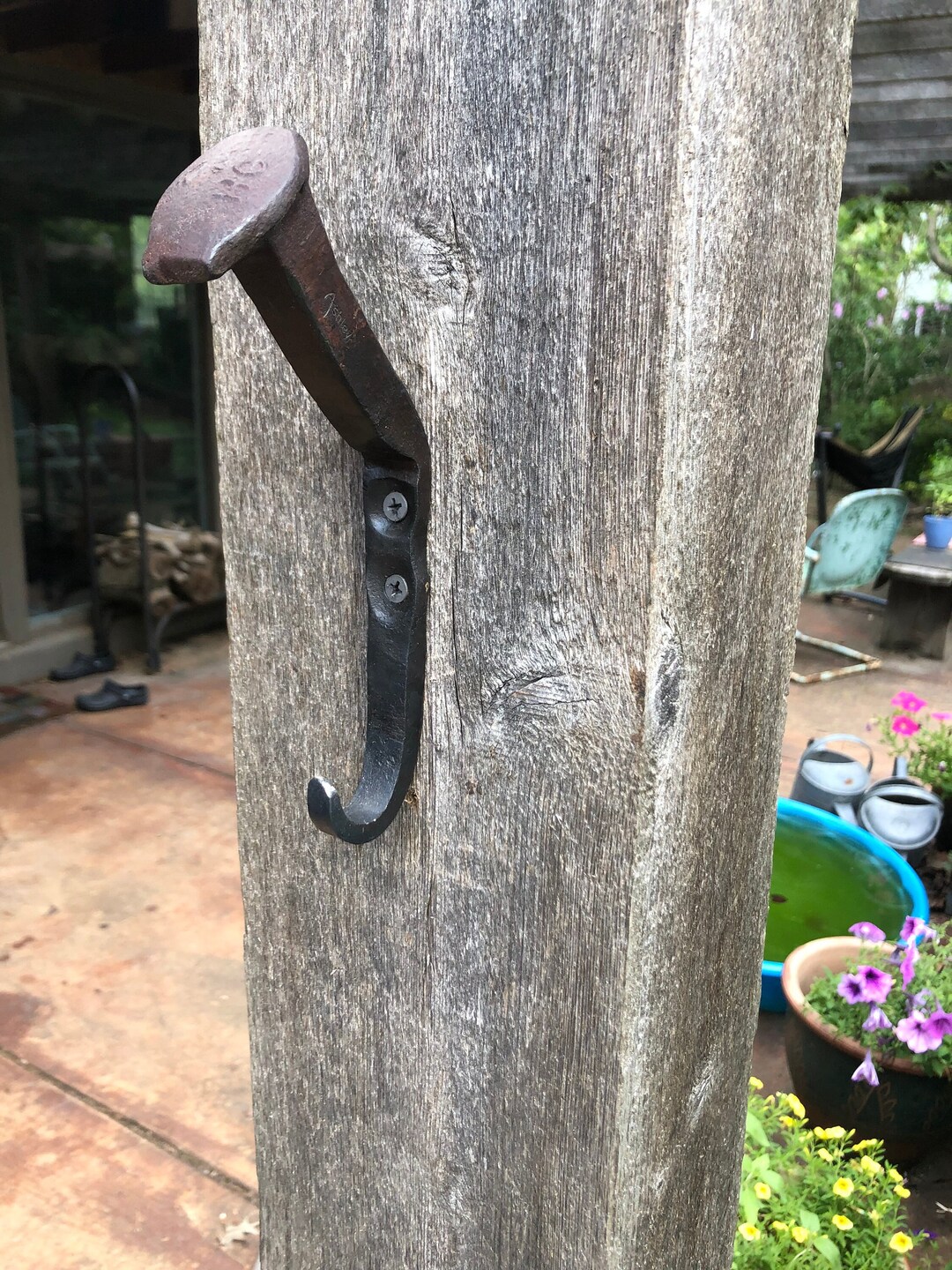 Rail Road Spike Wall Hook (double Hook) - Etsy