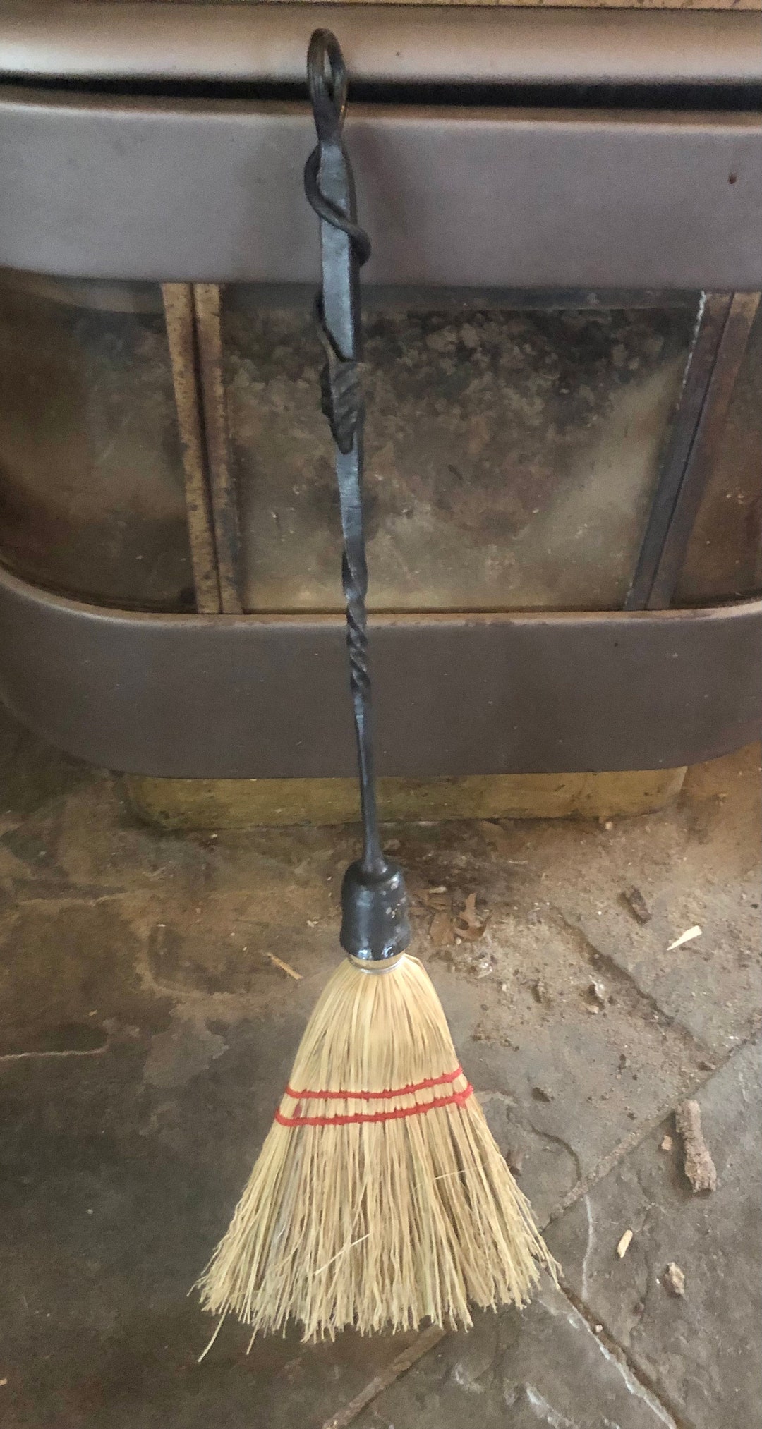 Fireplace Broom - Vine and Leaf - Hand Forged - Etsy