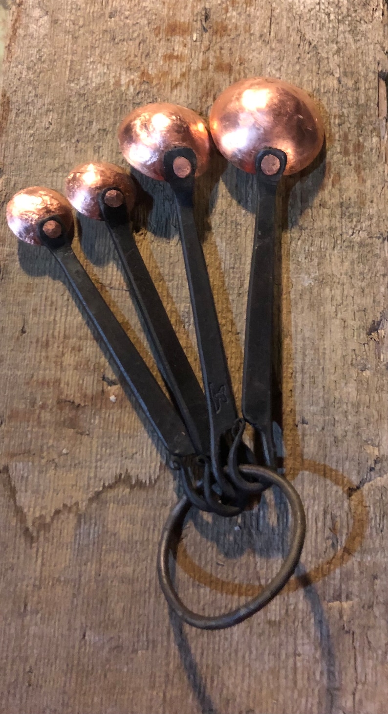 Set of 4 Copper Measuring Spoons - Hand Forged - Etsy