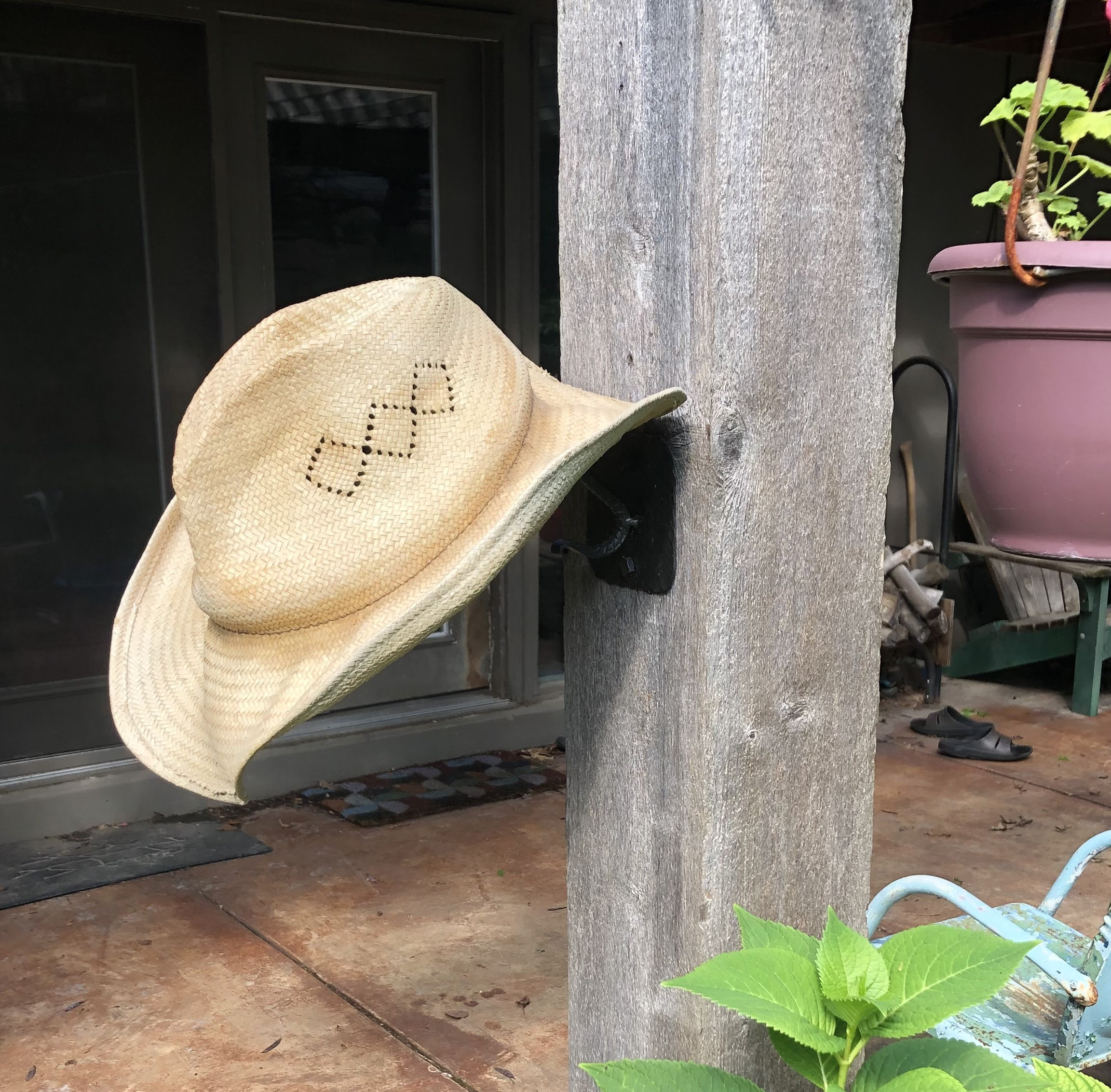 Rustic Wall Mount Cowboy Hat Holder hand Forged - Etsy
