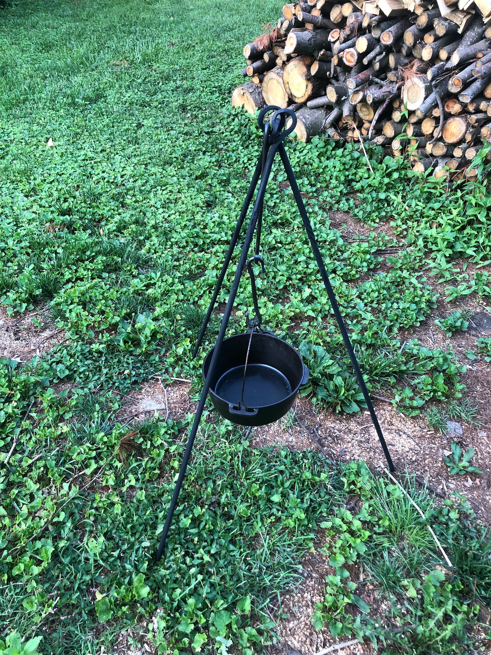 Campfire Tripod Camping Cook Irons Campfire Pot Hanger Hand Forged - Etsy