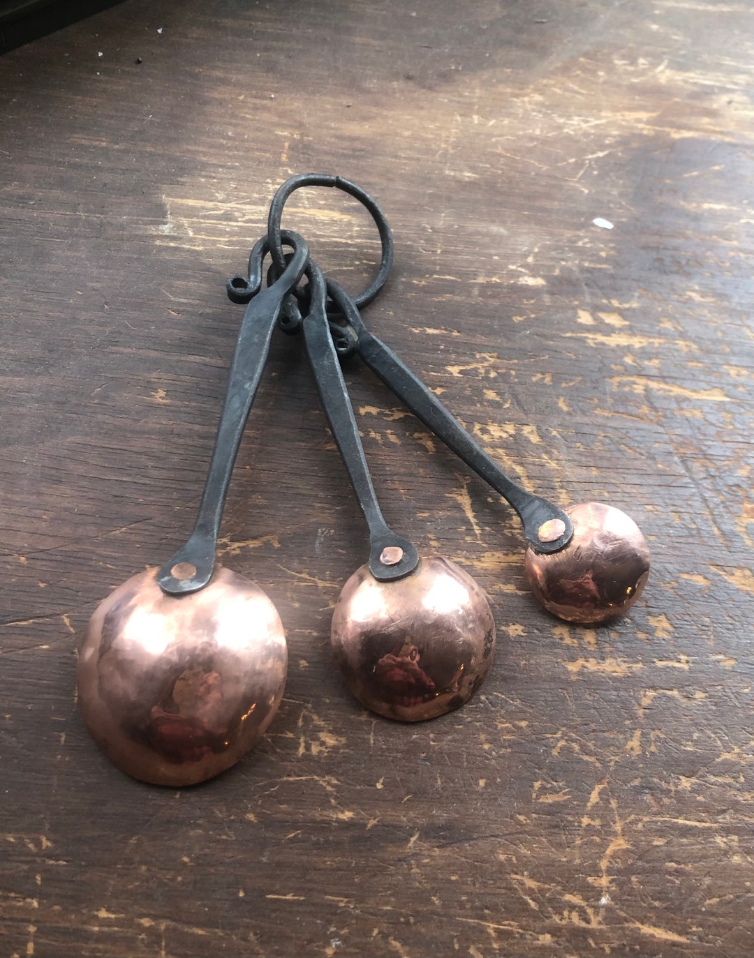 Set of 3 Copper Measuring Spoons - Hand Forged - Etsy