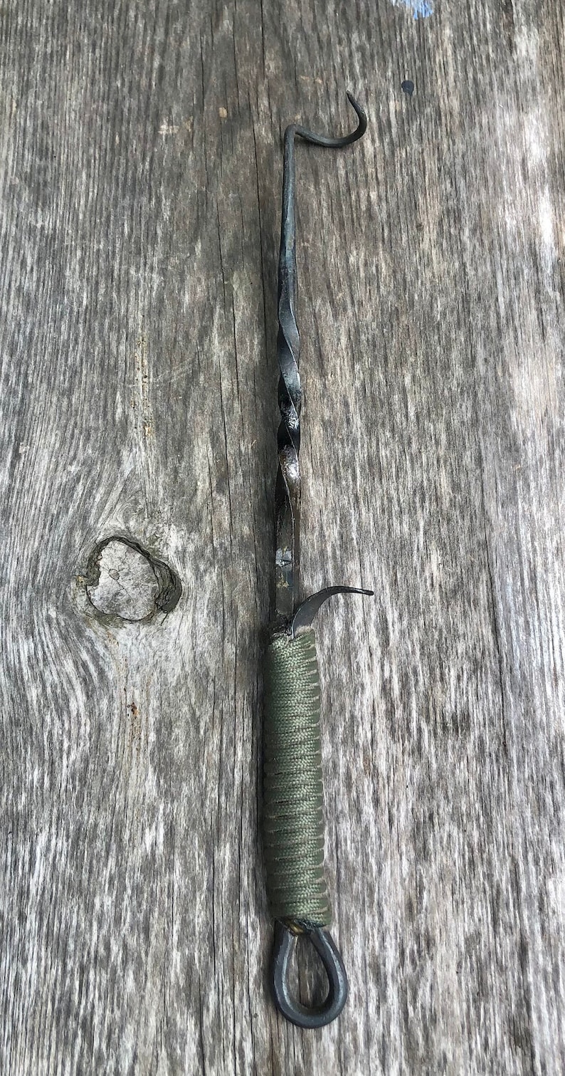 Hand Forged Steak Flipper pig Tail Steak Flipper W/ Twist - Etsy