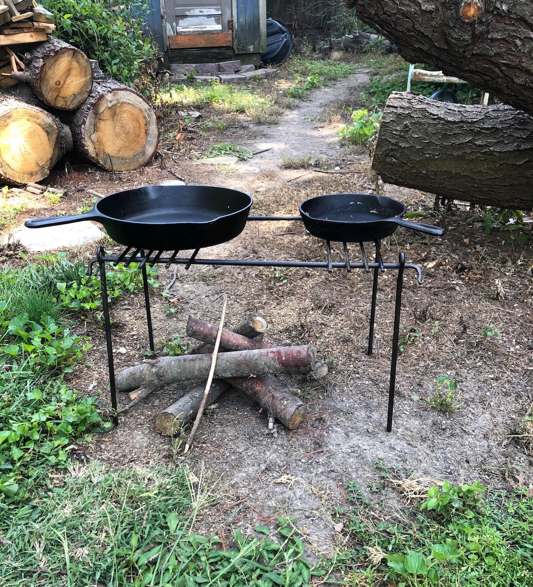 Campfire Grill - Cowboy Grill - Camping Cook Set Up- Hand Forged - (2 ...
