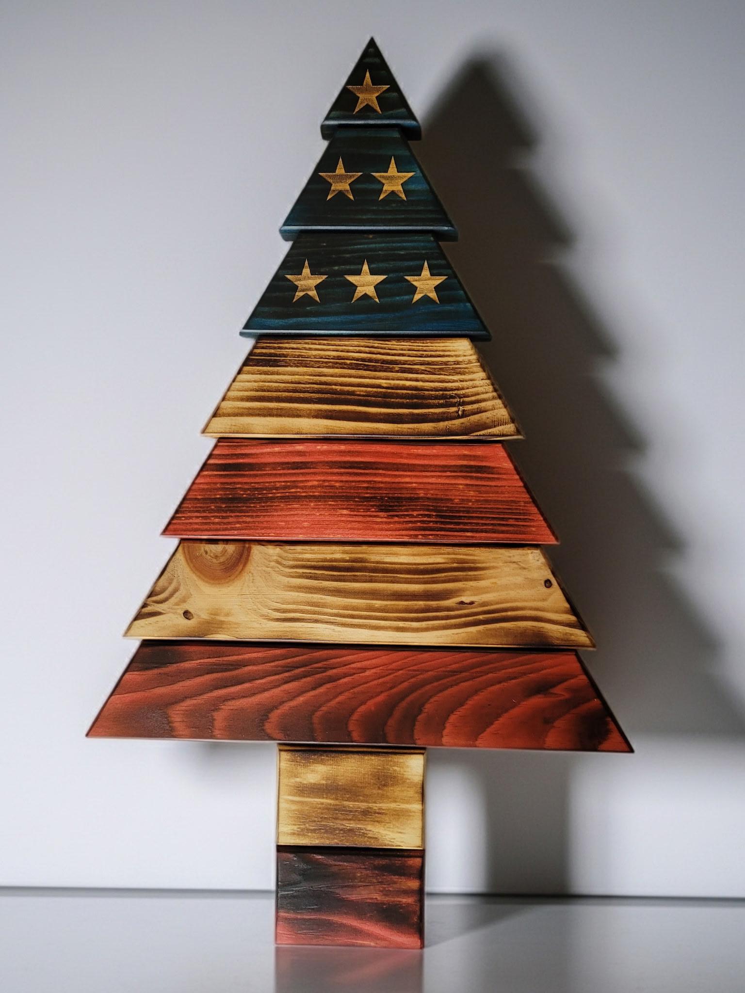 Rustic Handmade Christmas Tree Flag - Etsy