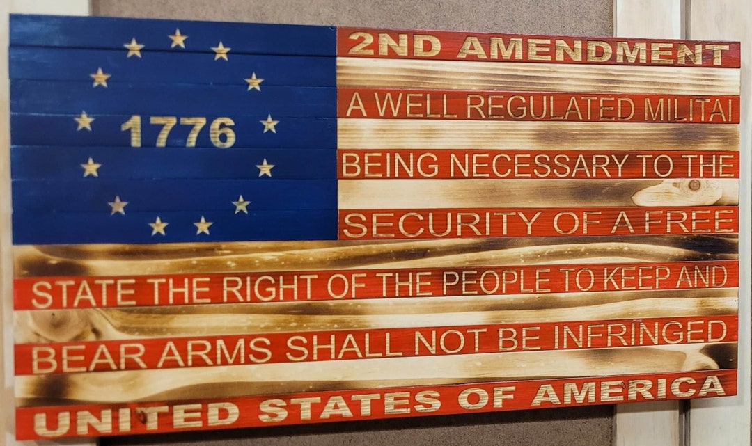 RUSTIC 2nd Amendment AMERICAN FLAG, Wooden American Flag, American Flag ...