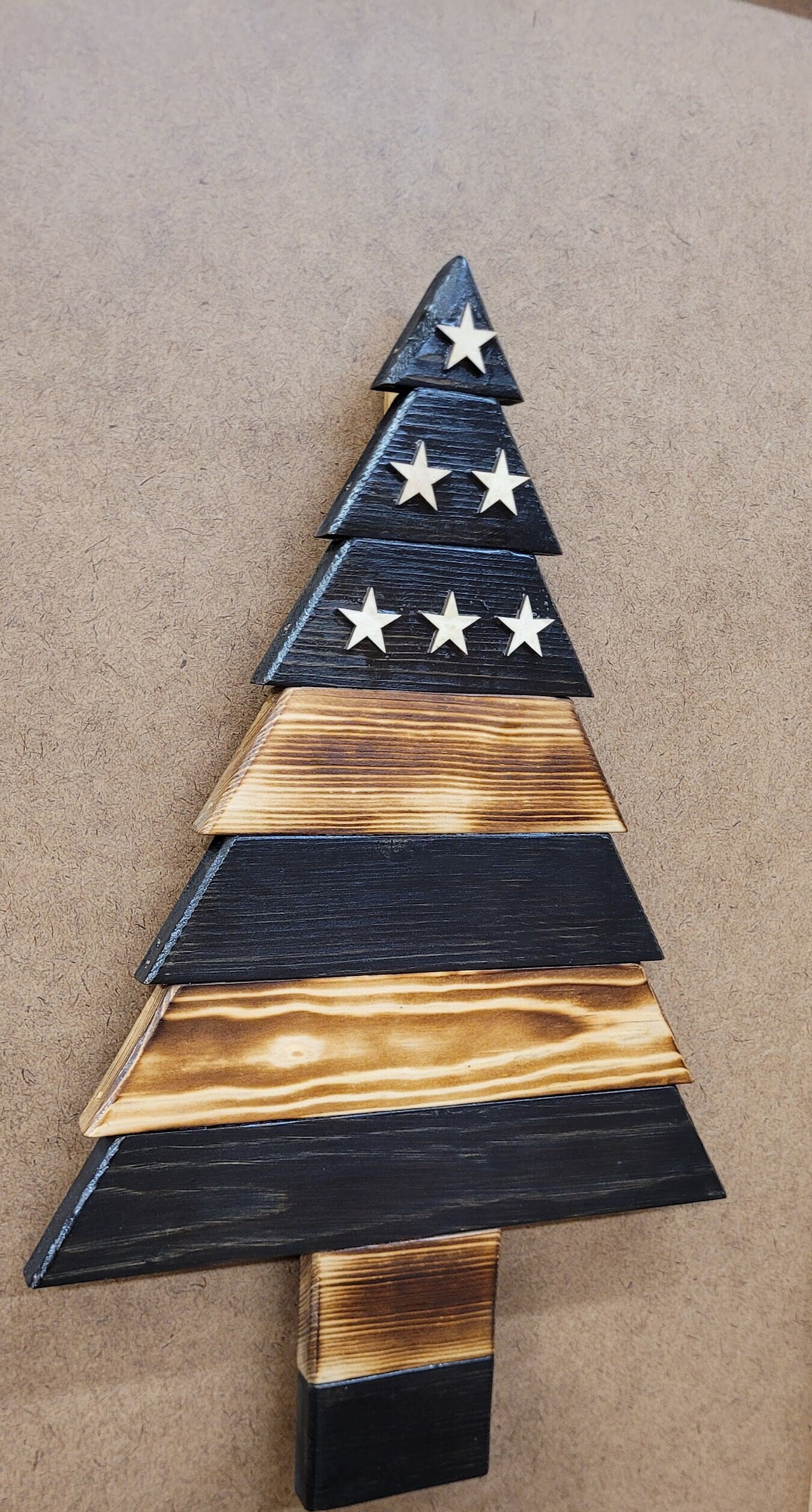 Rustic Handmade Christmas Tree Flag - Etsy