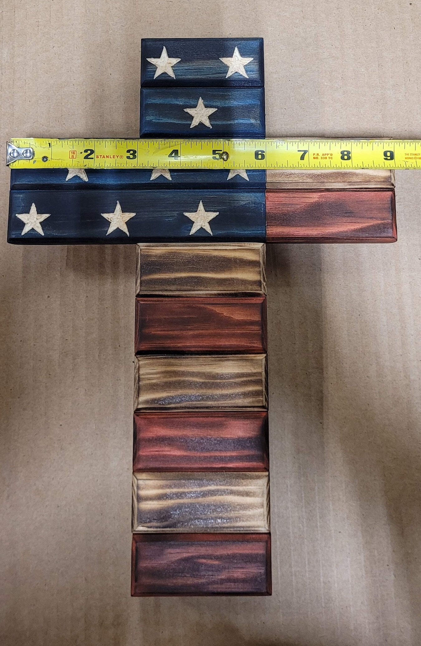 Handcrafted Wooden American Flag Cross - Etsy