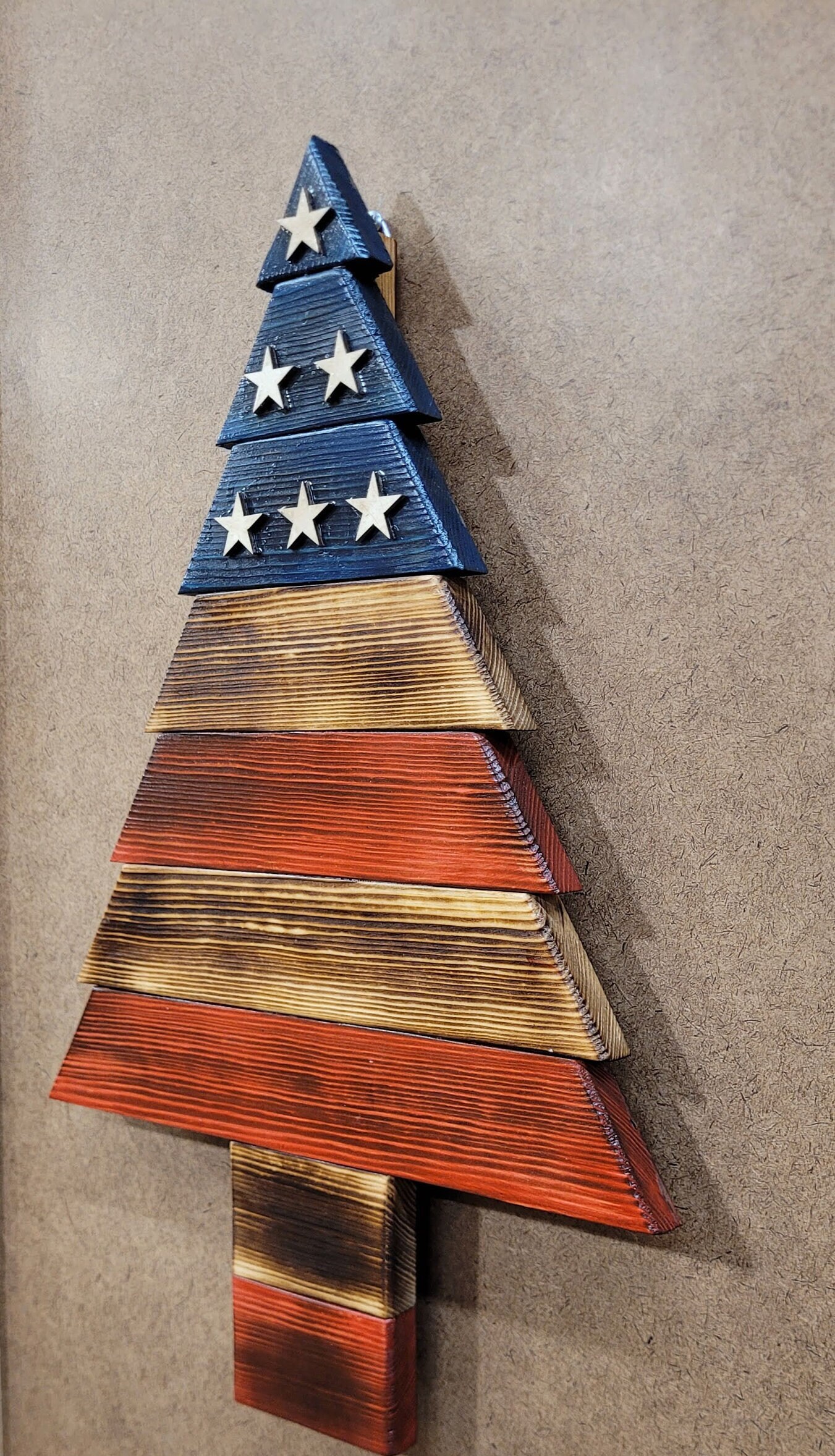 Rustic Handmade Christmas Tree Flag - Etsy
