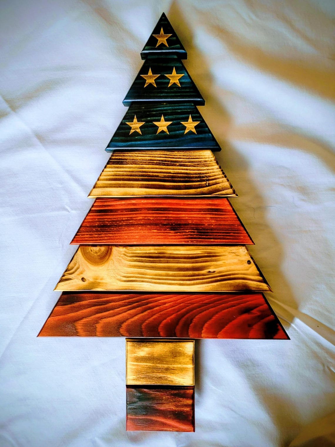 Rustic Handmade Christmas Tree Flag - Etsy