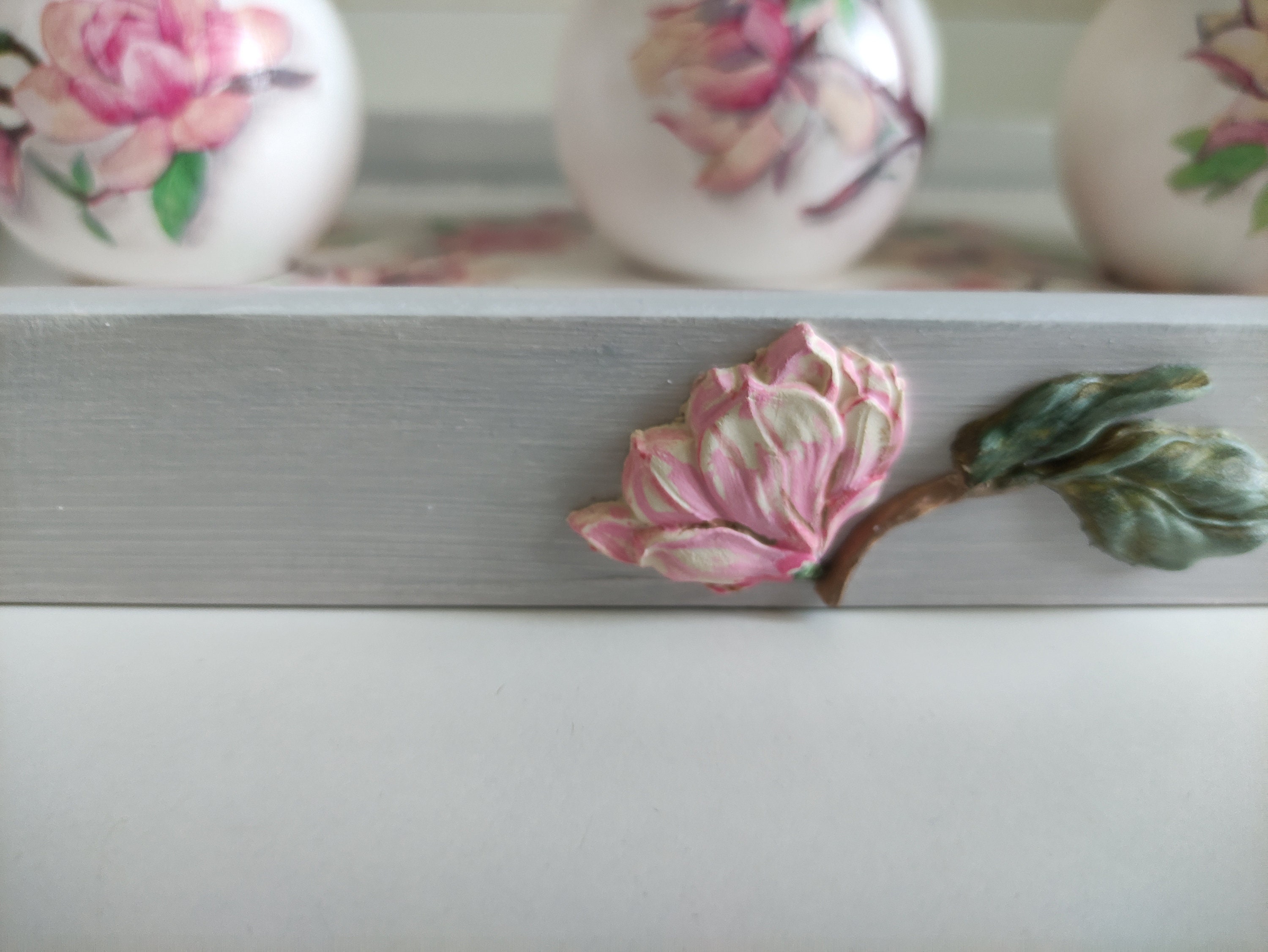 Set of Handmade Wooden Tray & Bottle Vases, Unique Gift, Mother's Day ...