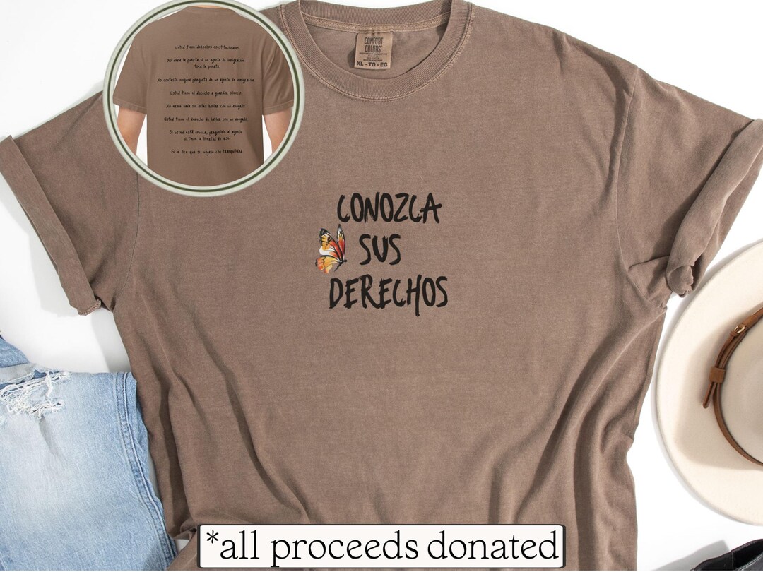Conozca Sus Derechos Custom Shirt | All Proceeds Donated | Volunteer or ...