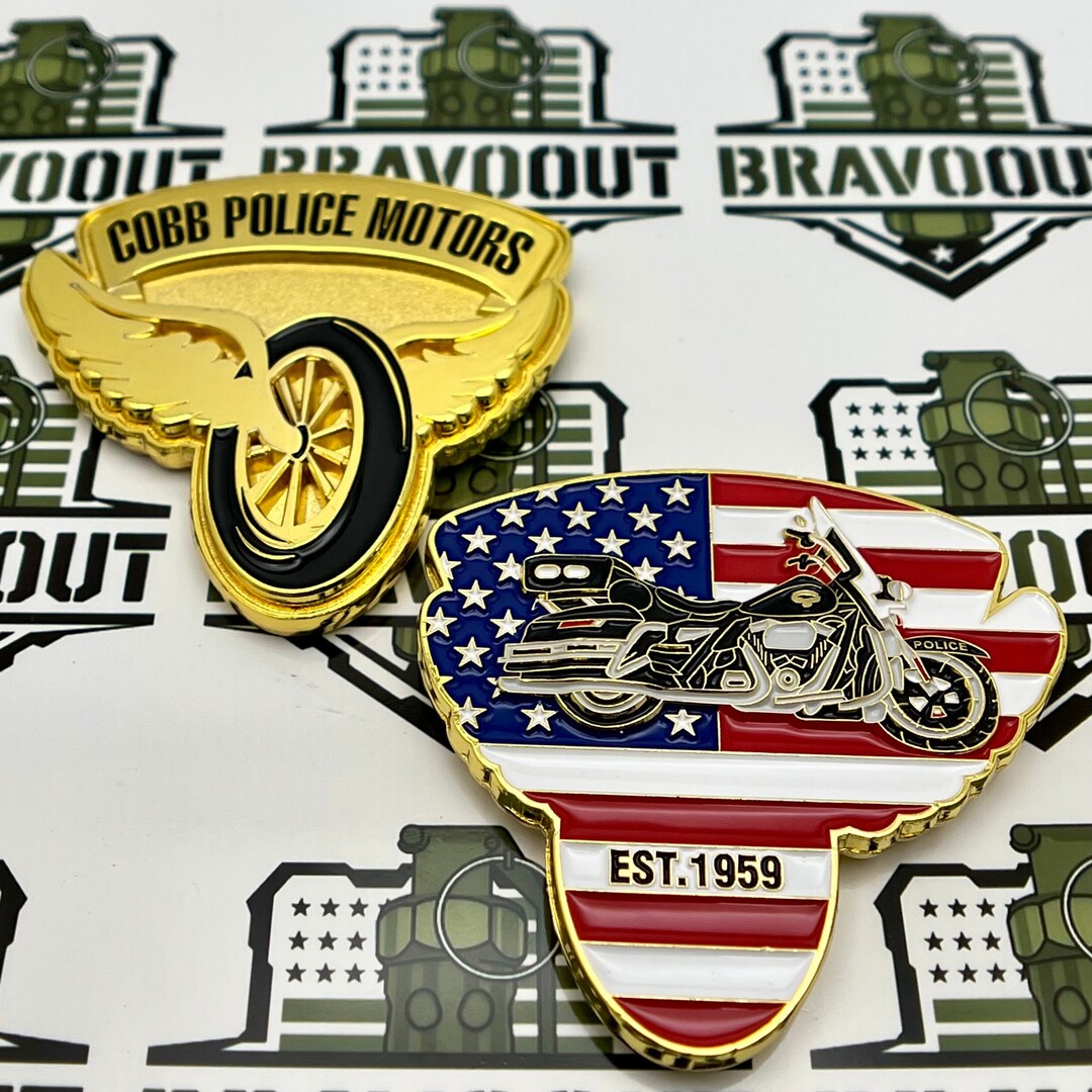 Cobb County Police Department georgia Motors Motor Unit Challenge Coin ...
