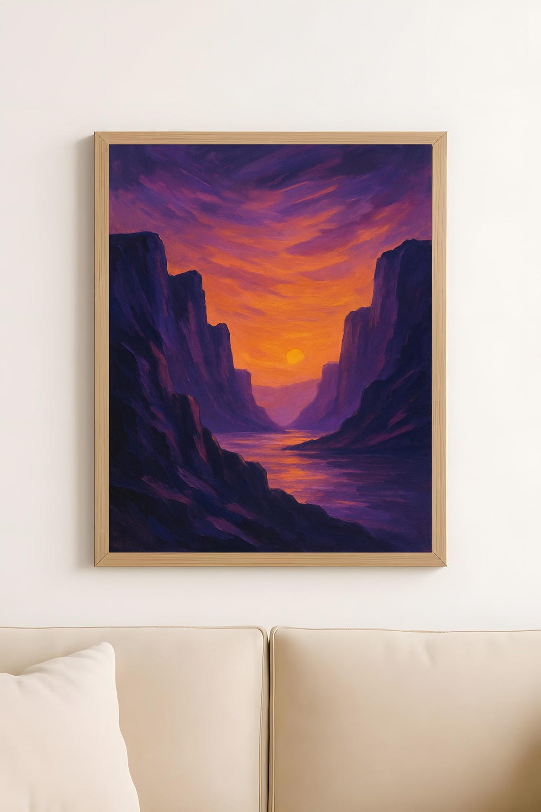 Twilight Cliffs | Abstract Cliffside Wall Art | Digital Download | Bold ...