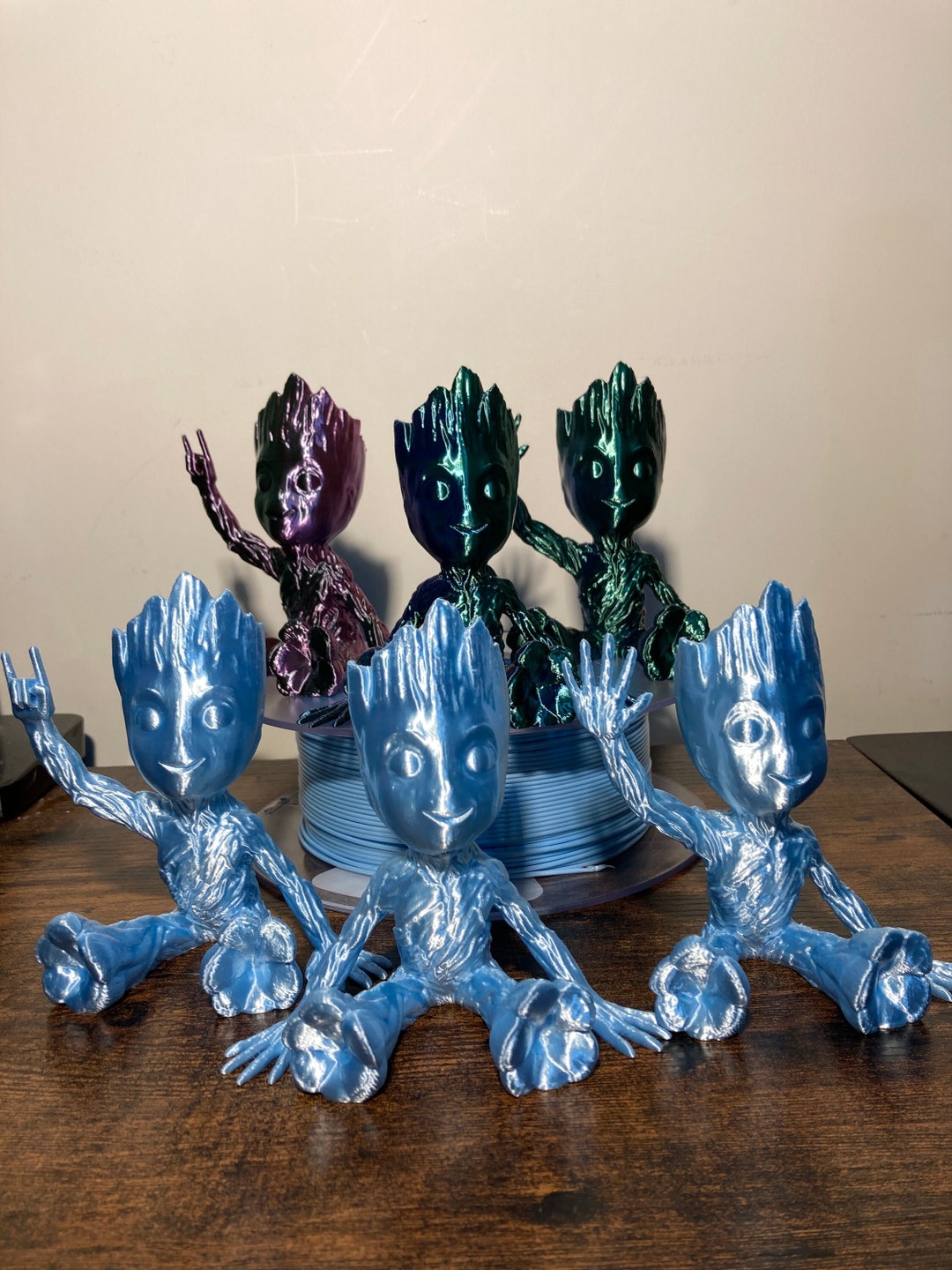 Groot 3d Printed Rainbow Figure 12cm From Gaurdians of the Galaxy - Etsy