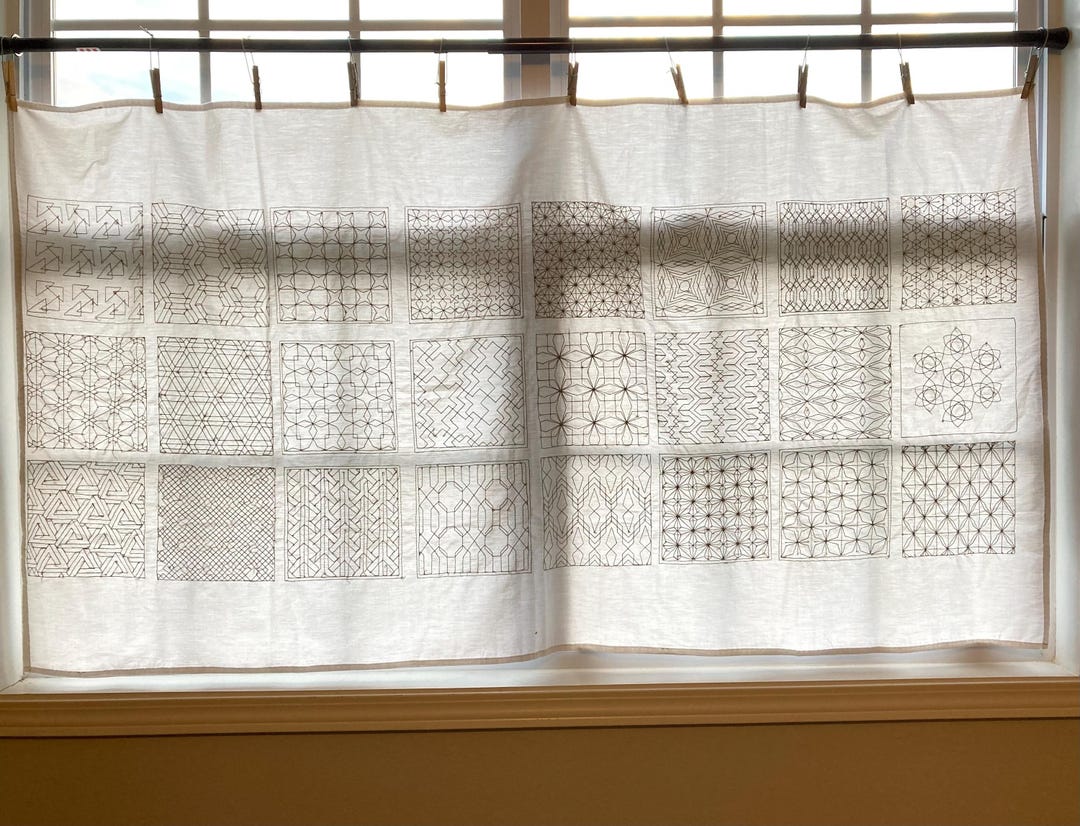 Sashiko, Curtain, Japanese Embroidery, Noren, Upcycle, Hand Sewing ...