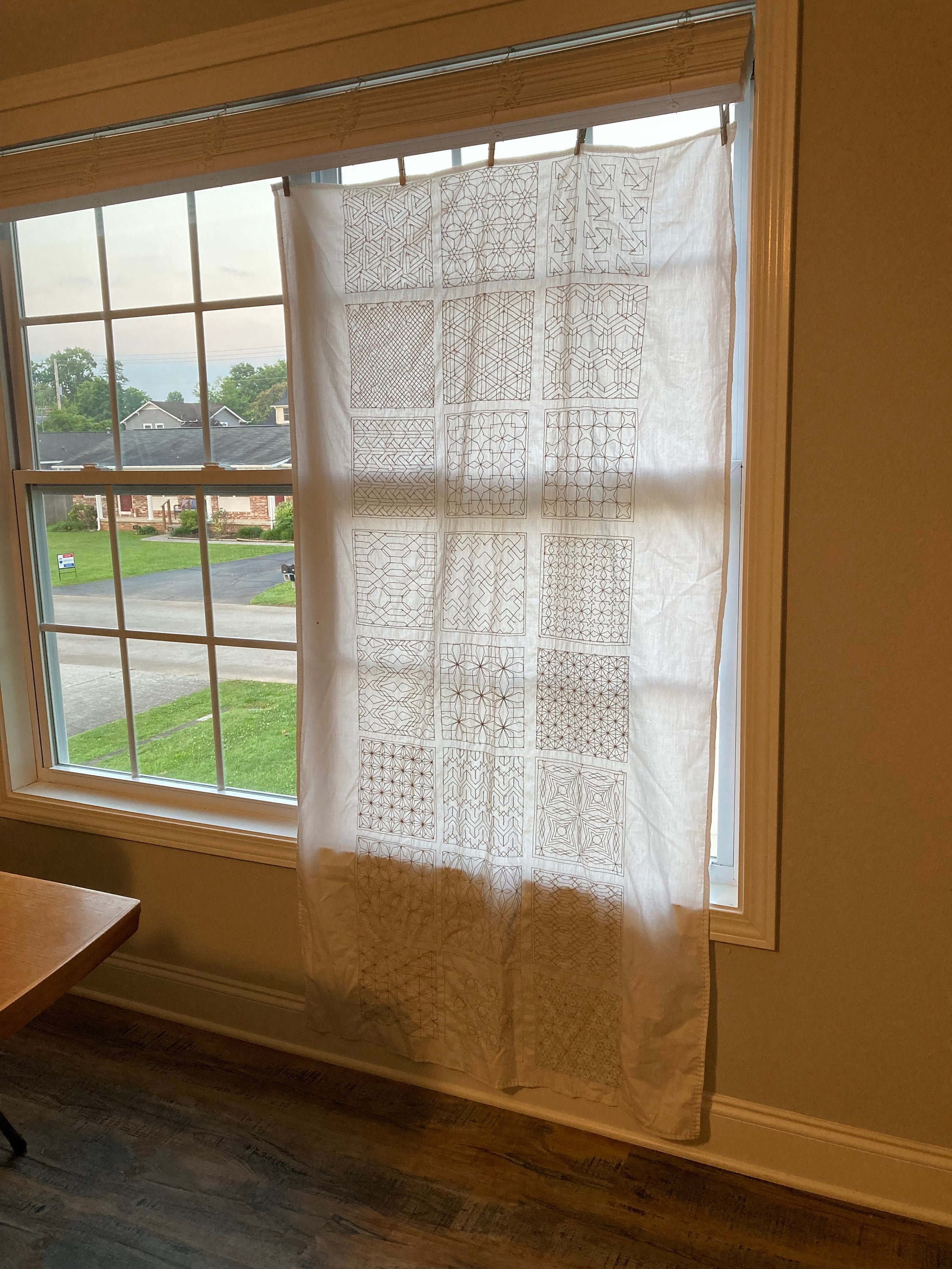 Sashiko, Curtain, Japanese Embroidery, Noren, Upcycle, Hand Sewing ...