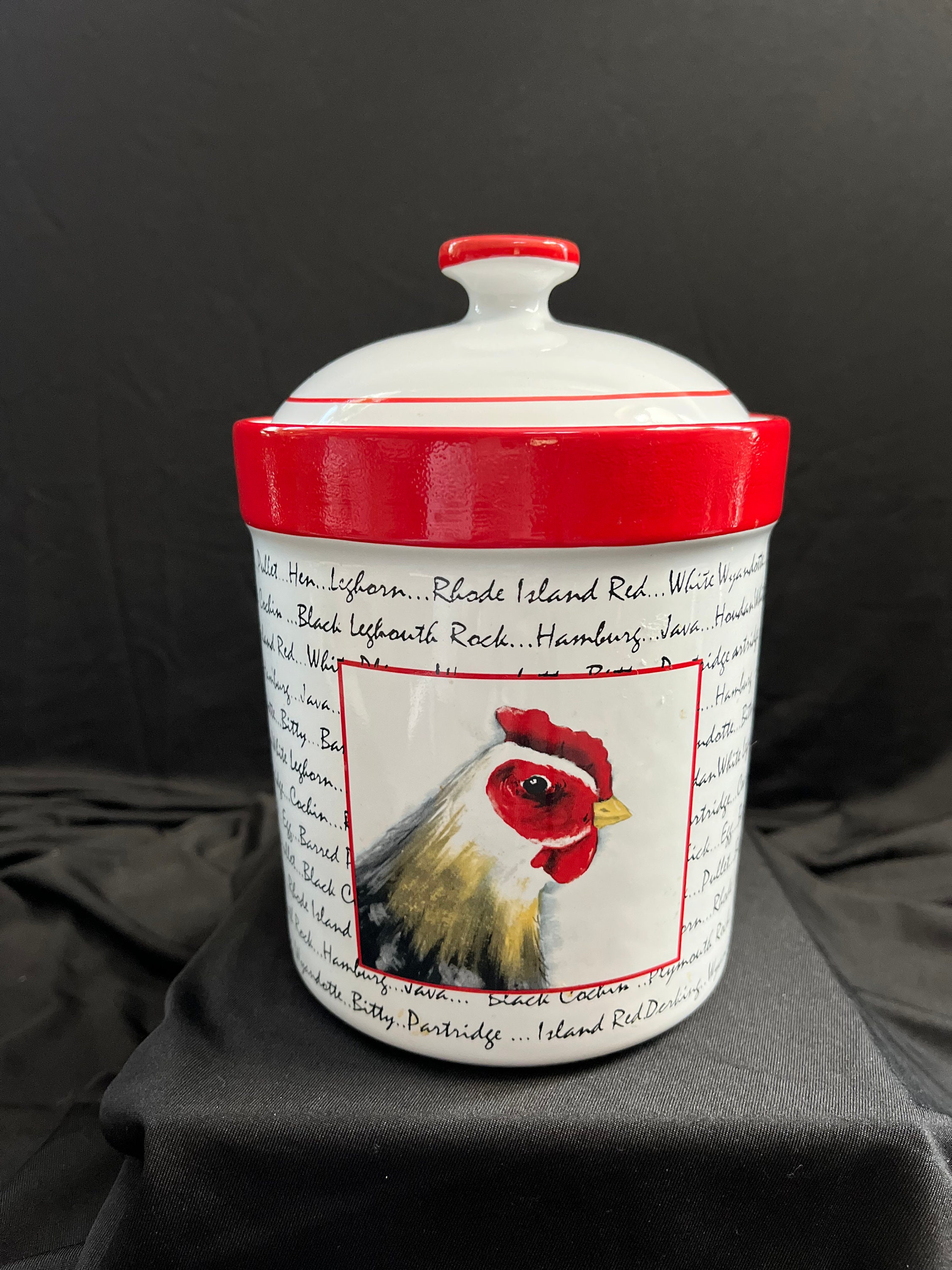 Chicken Scratch P. Caldwell Rooster Jar - Etsy