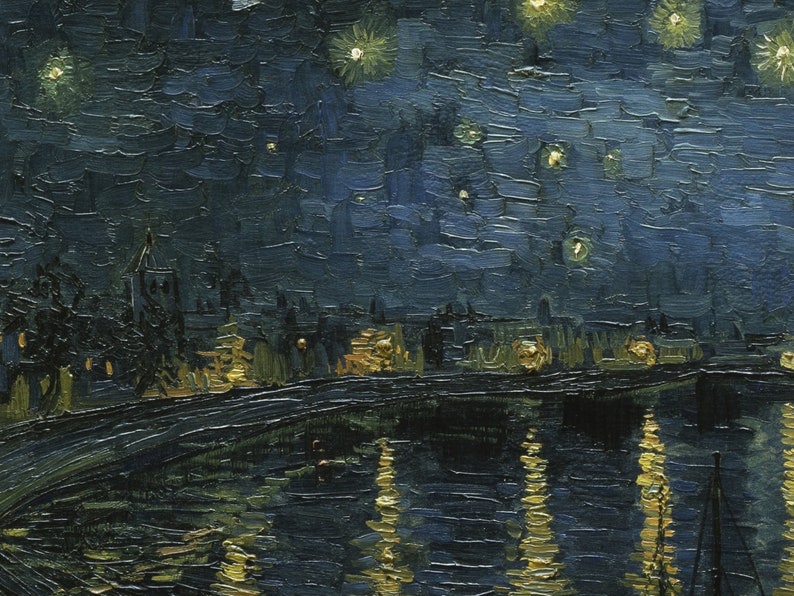 Samsung Frame TV Art. Starry Night Over the Rhône Vincent Van - Etsy