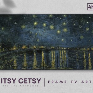 Samsung Frame TV Art. Starry Night Over the Rhône Vincent Van - Etsy