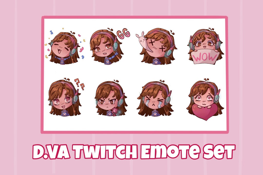 D.va Overwatch Twitch Emote Set Instant Download - Etsy