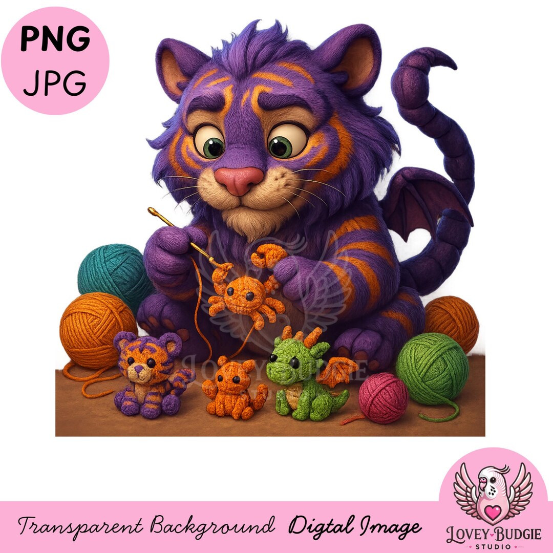 Manticore Crocheting – Transparent PNG, JPG | Cute Mythical Creature ...