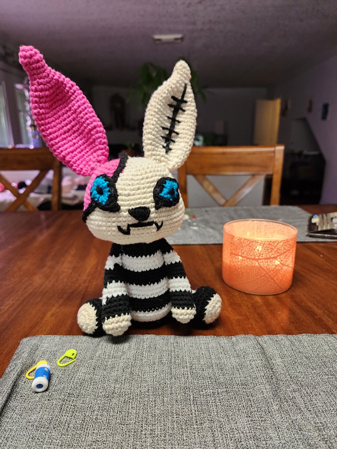 Crocheted Creepy Cute Bunny, Halloween Toy - Etsy