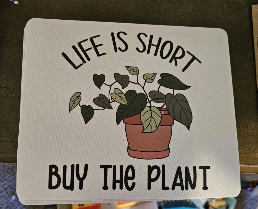 Office Decor/plant Lover Mousepad/desk Accessory/inspirational Mousepad ...