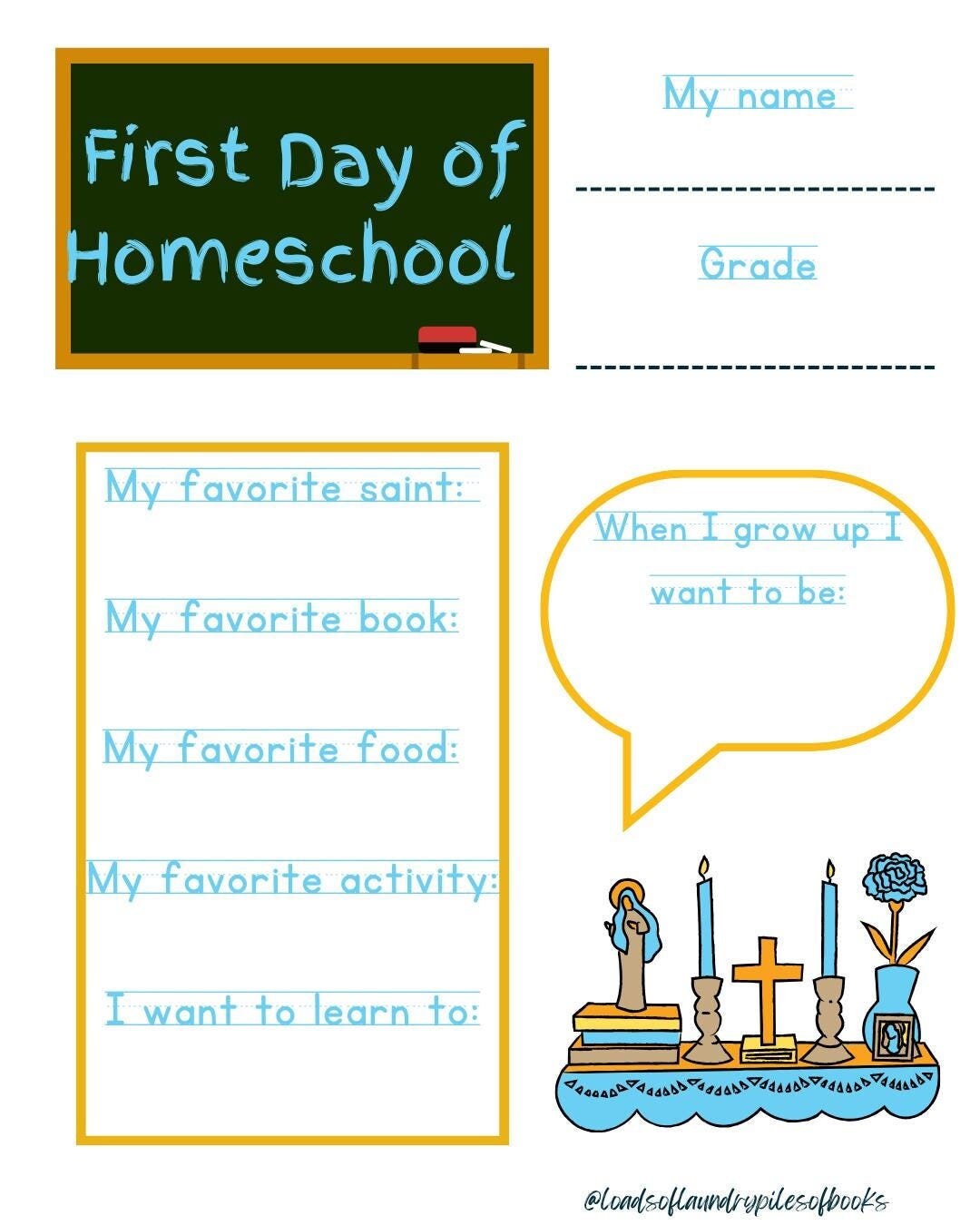 Back to School Homeschool Party Pack || First Day of School Party ...
