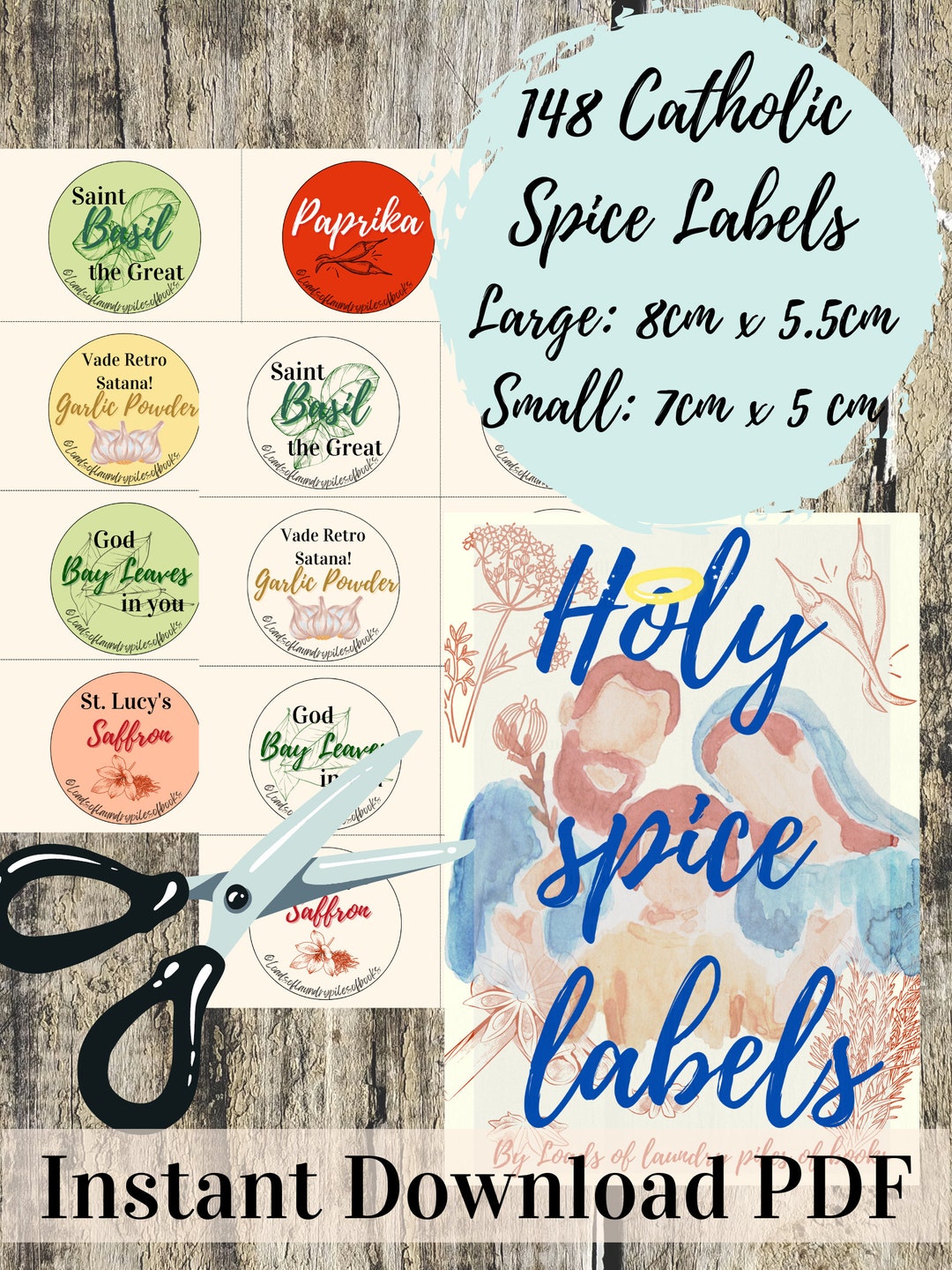 Holy Spice Labels (large and Small) - Etsy