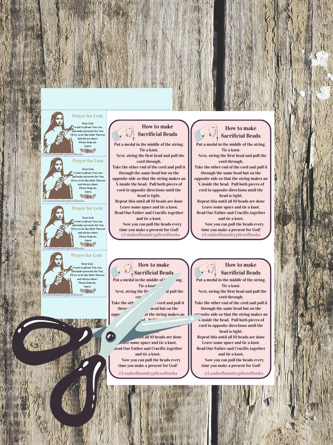 Acts of Love Prayer Cards and Sacrificial Beads Instructions - Etsy