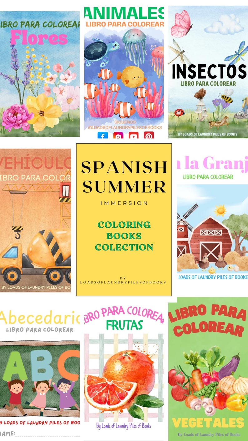 Spanish Coloring Books - Etsy
