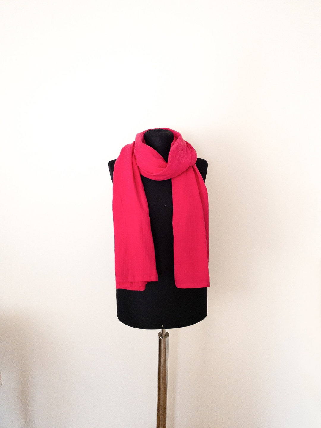 Muslin Pink Gauze Scarf, Custom Scarf Extra Large Long, Cotton Gauze ...