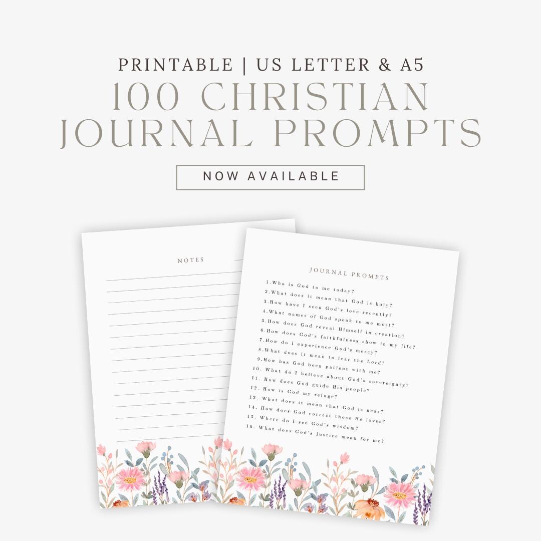 Christian Printable Journal Prompts | 100 Faith-based Reflection ...