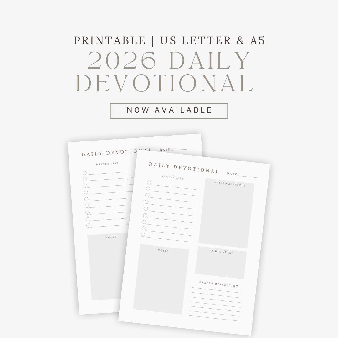 Daily Devotional Printable | Christian Prayer Sheet | Bible Verse ...