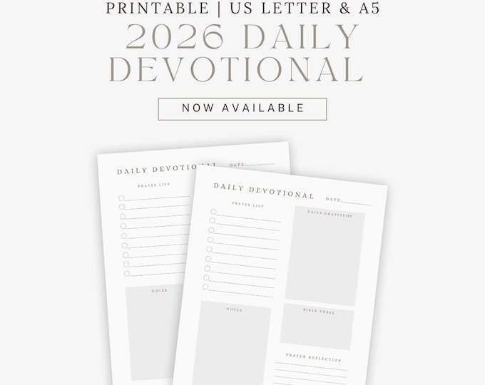 Daily Devotional Printable | Christian Prayer Sheet | Bible Verse ...