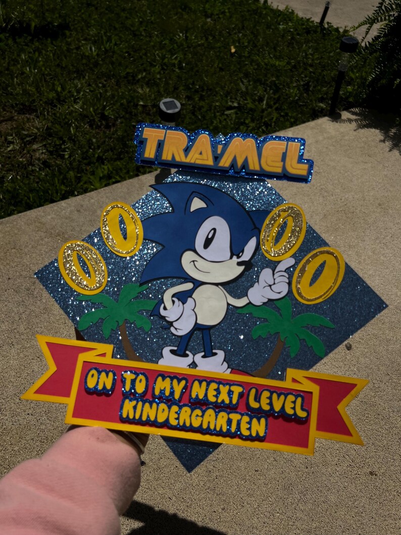 Sonic Graduation Cap Topper - Etsy