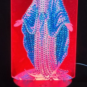Blessed Virgin Mary Diamond Painting Lamp Nightlight Changes Colors ...