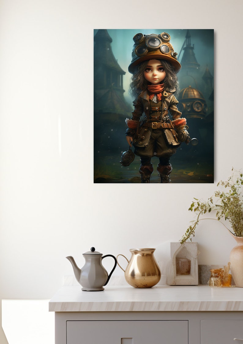 Gearsmith Grace Gnome World Whimsical Art Woodland Gnome - Etsy