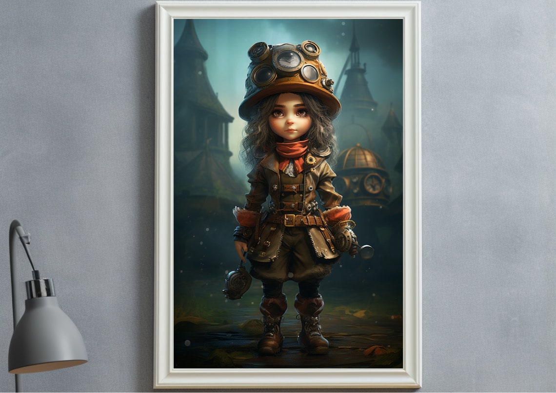 Gearsmith Grace Gnome World Whimsical Art Woodland Gnome - Etsy