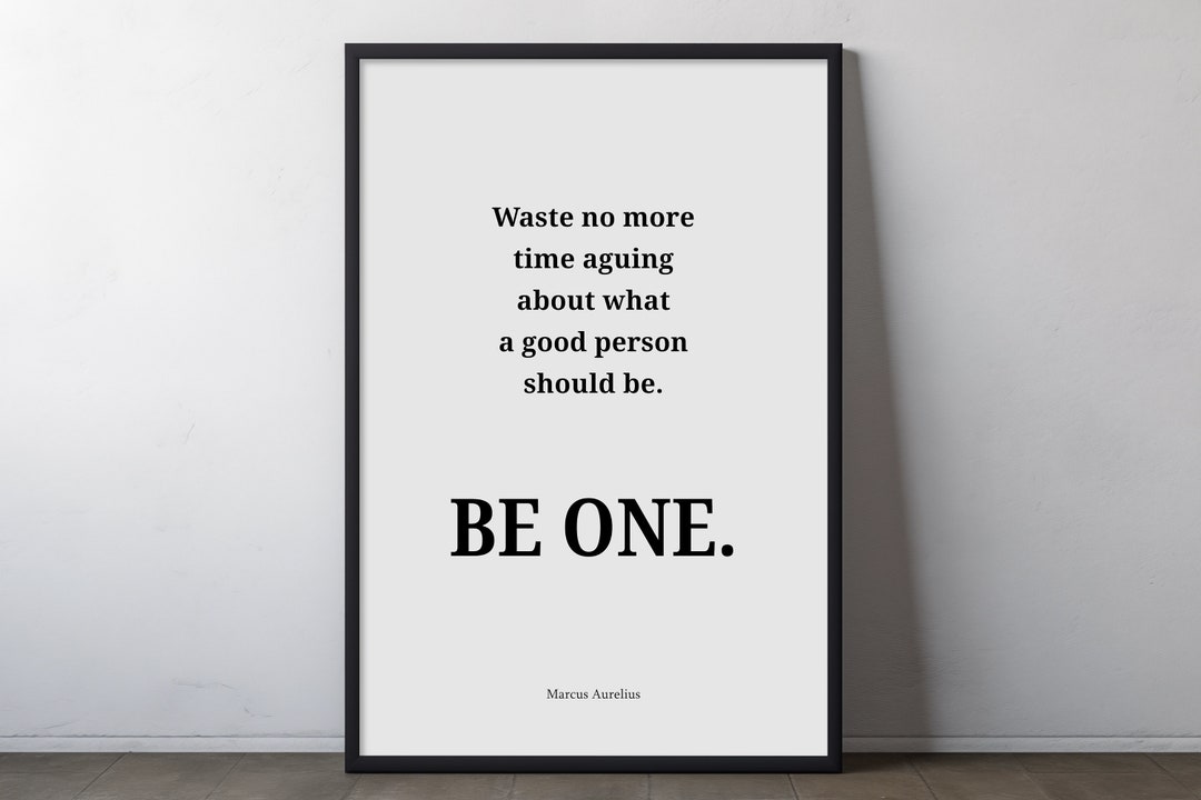 Marcus Aurelius Stoic Quote Metal Frame Poster Gift for Stoics Modern ...