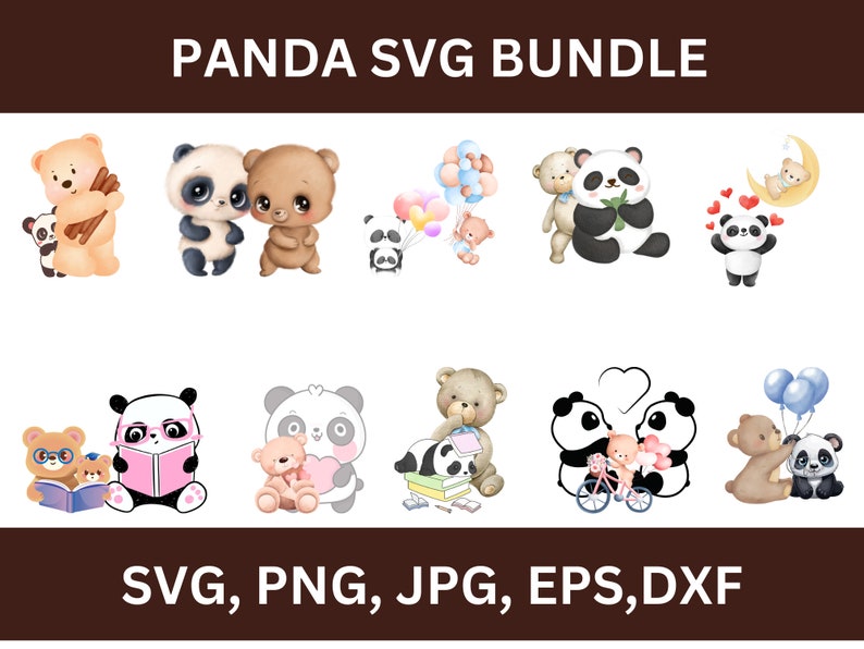 Panda Svg, Cute Panda Svg, Panda Face Svg, Kung Fu Panda Cut Files for ...