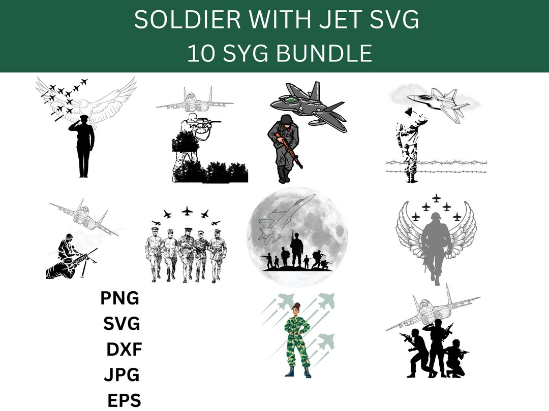 Soldier Svg, Soldiers Silhouette, Soldier Cut File, Soldier Svg Bundle ...