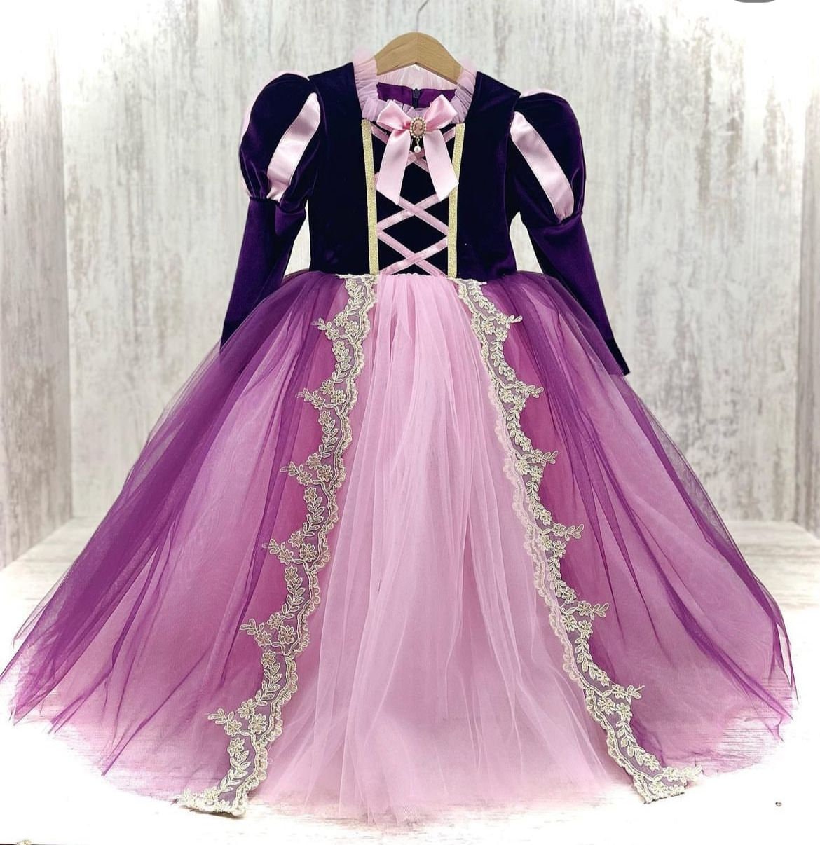 Tangled Princess Rapunzel Dress, Disney Inspired Costume Girls ...